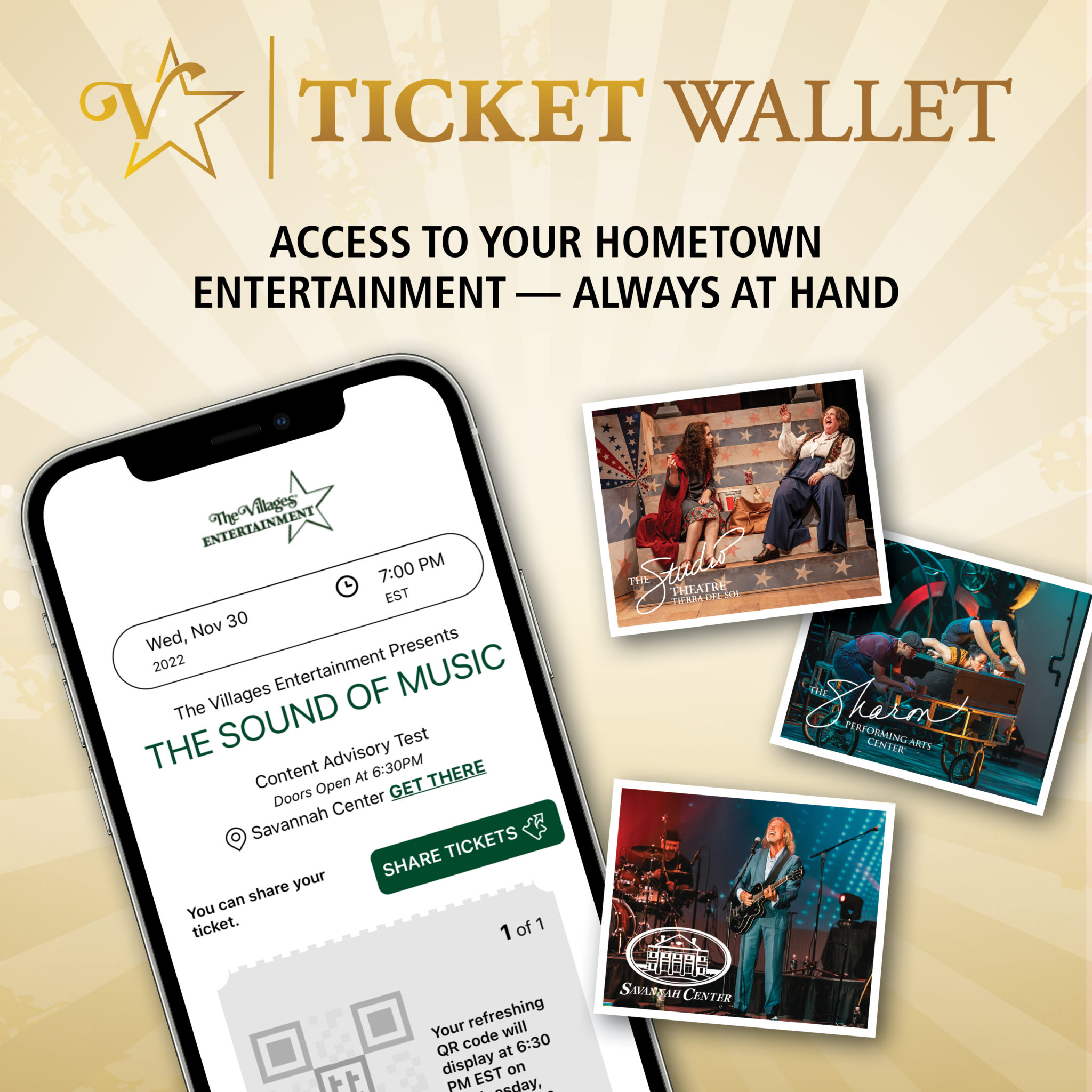 Ticket Wallet - The Villages Entertainment